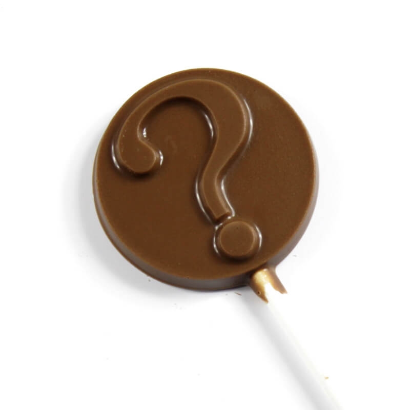 Question Mark Chocolate Lollipop | Branded Trade Show Gift
